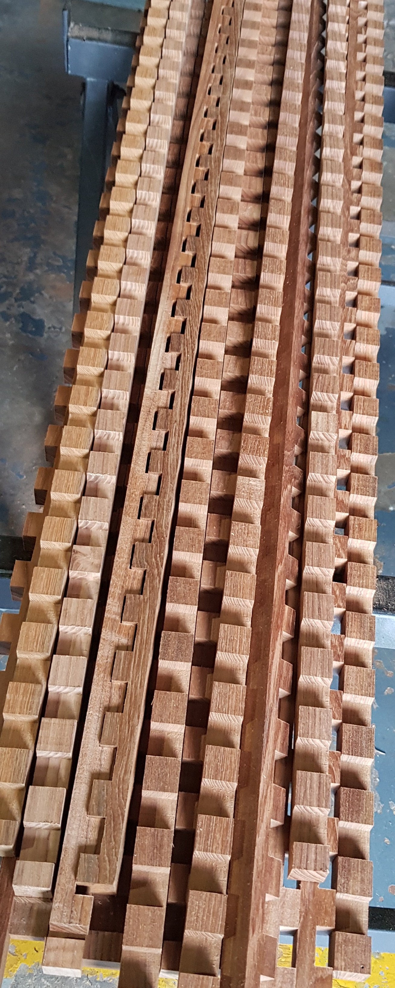 Teak Grate Kits 22x22 Notched Full Batten Component B | Global Teak ...